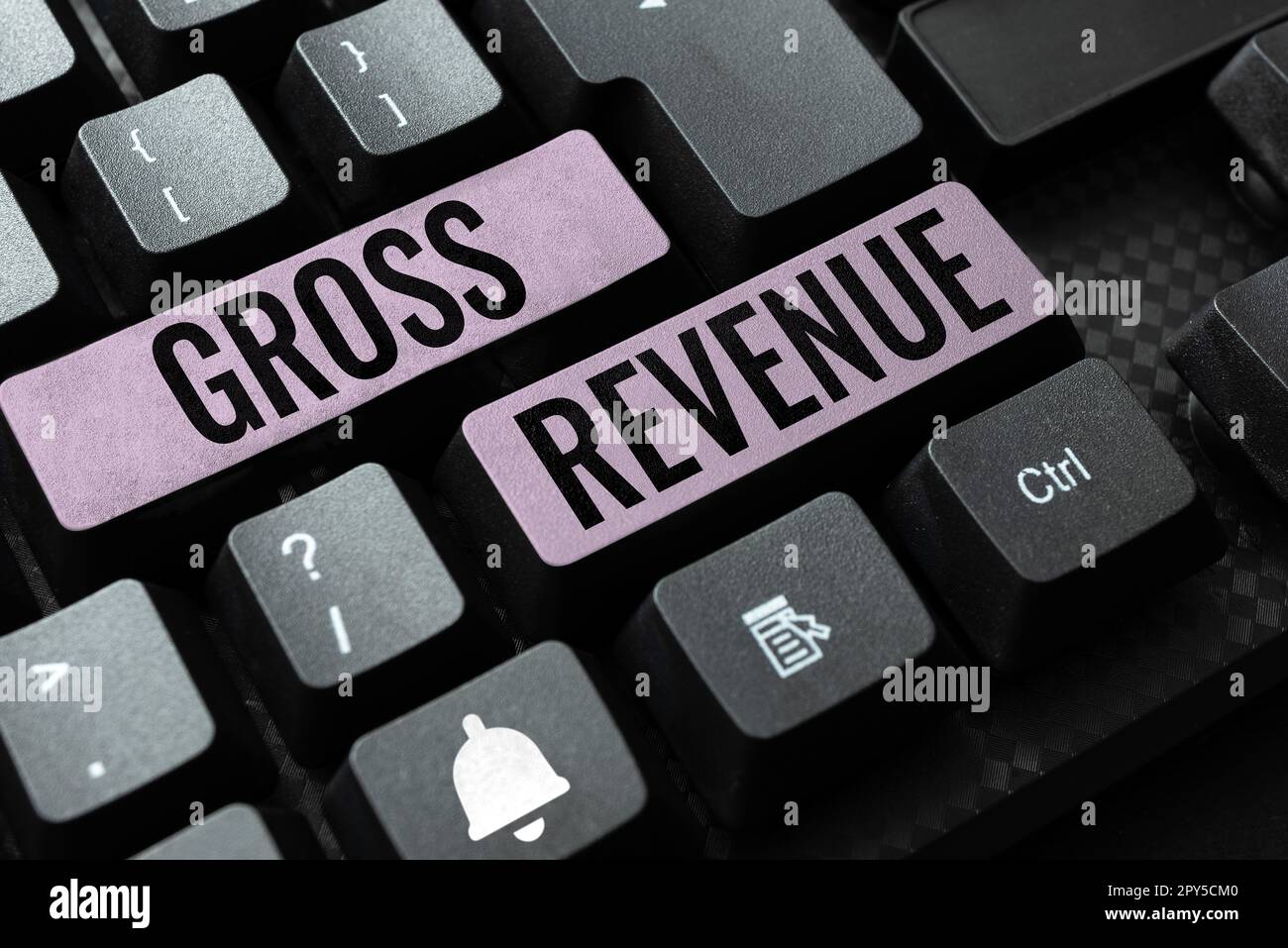 Hand writing sign Gross Revenue. Business approach total value of ...