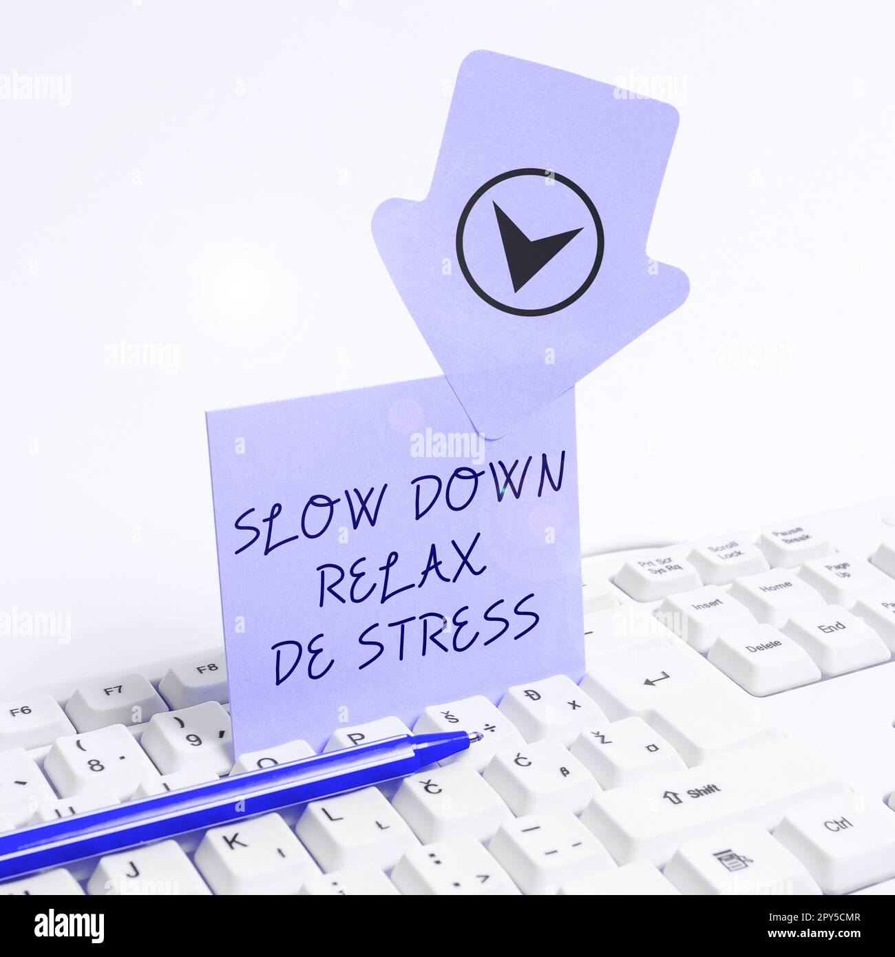 Text caption presenting Slow Down Relax De Stress. Word for Have a ...