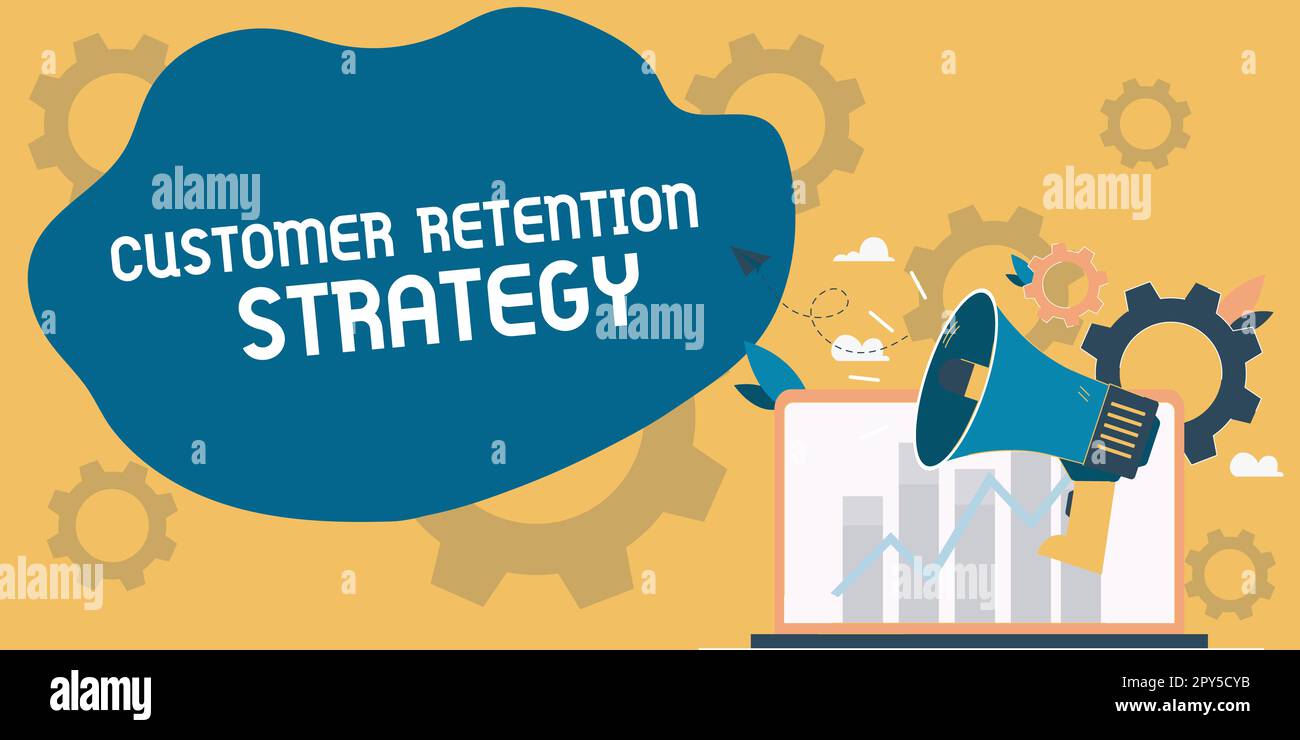 Sign displaying Customer Retention Strategy. Concept meaning activities ...