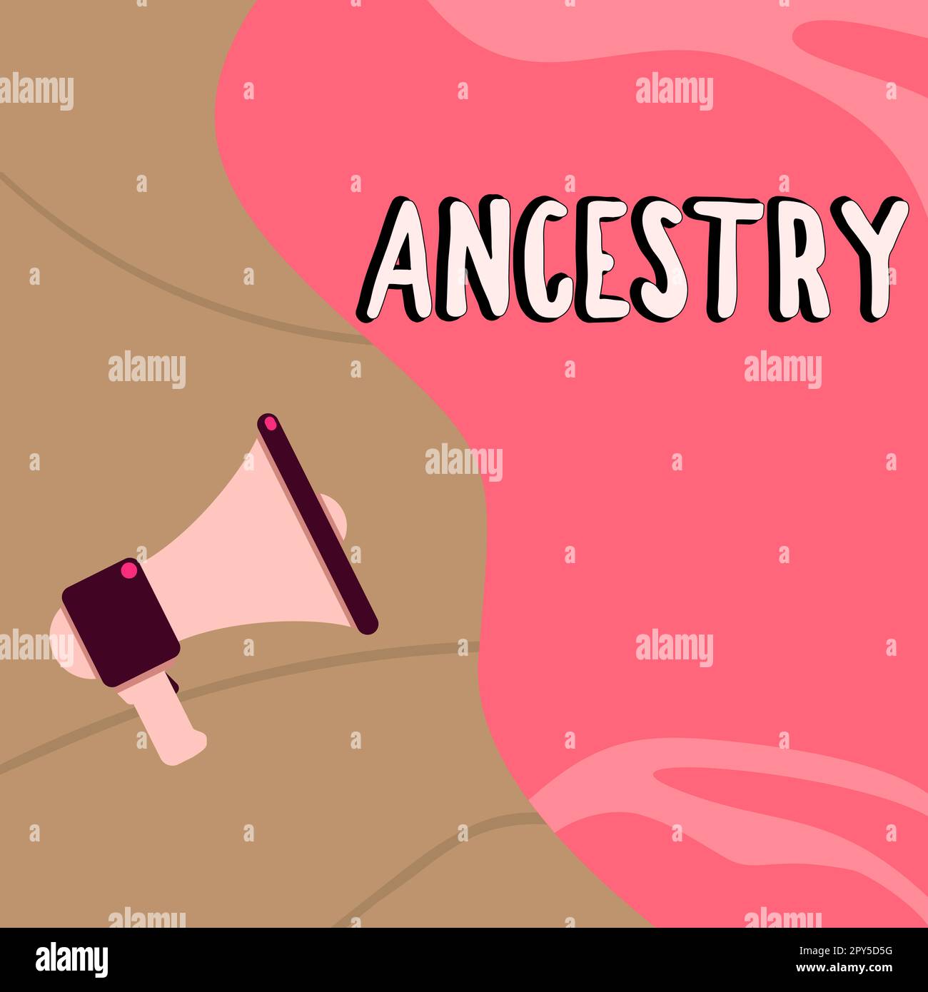 Writing displaying text Ancestry. Word for the history or developmental ...