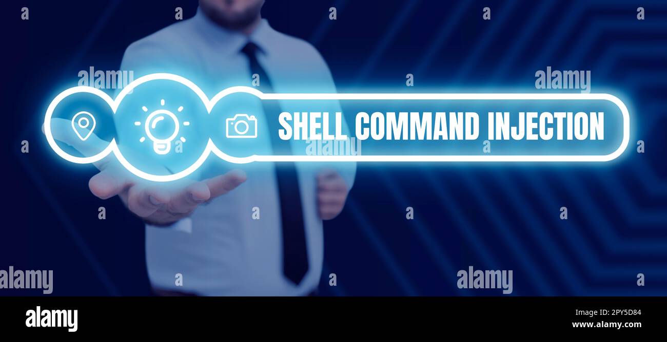 Writing Displaying Text Shell Command Injection Word For Used By Hackers To Execute System
