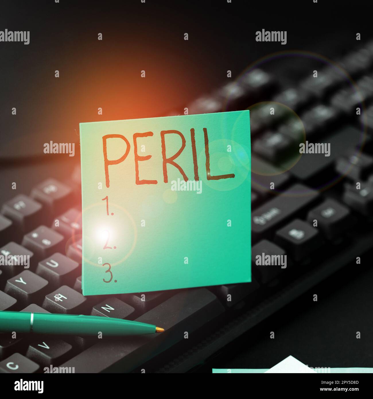 Sign displaying Peril. Business concept indicates something extremely ...