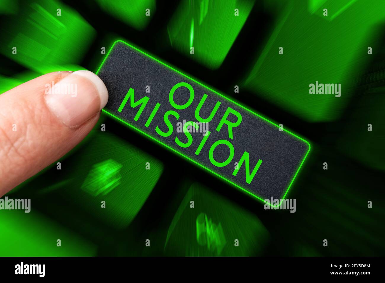 Conceptual caption Our Mission. Business idea tasks or schedule we need ...