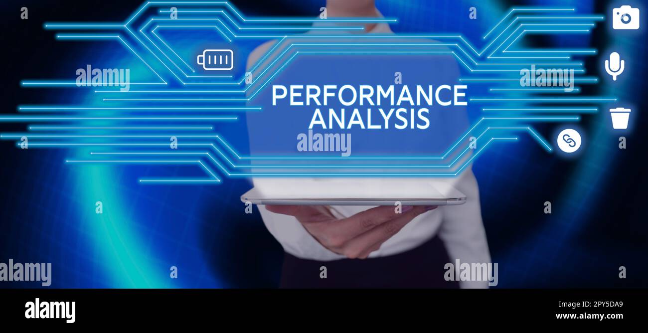 Hand writing sign Performance Analysis. Business showcase presentation ...