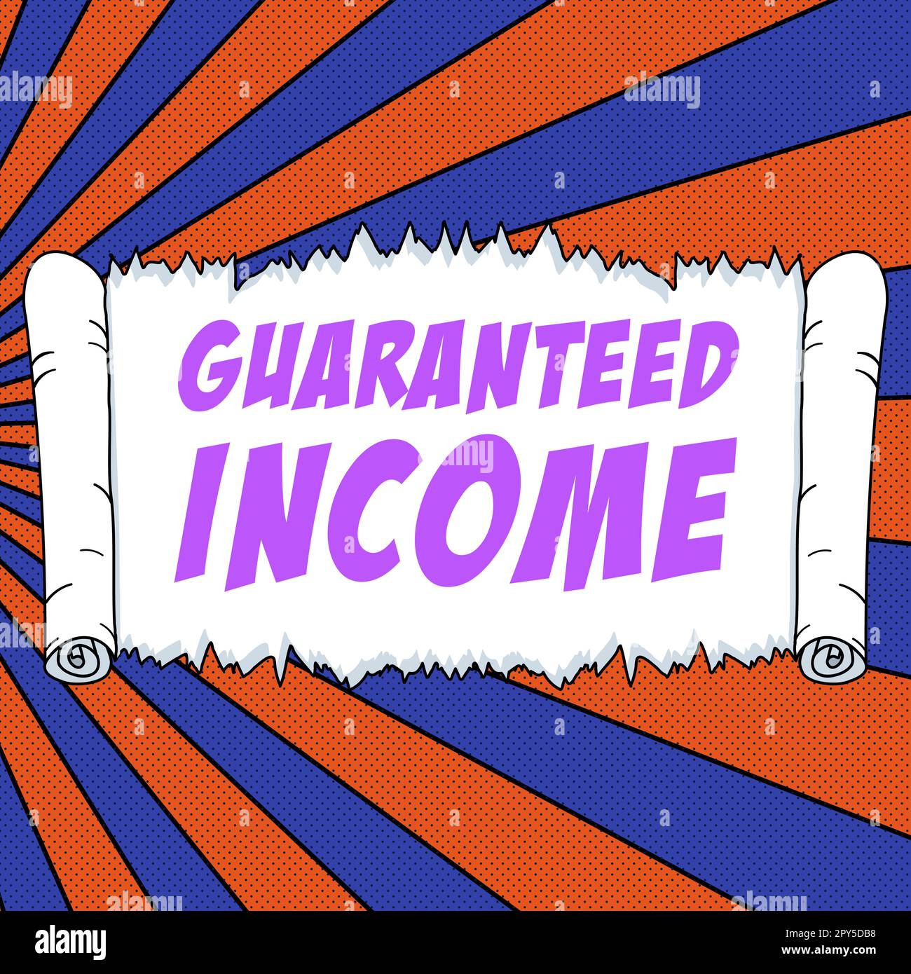 Sign displaying Guaranteed Income. Concept meaning earnings from ...