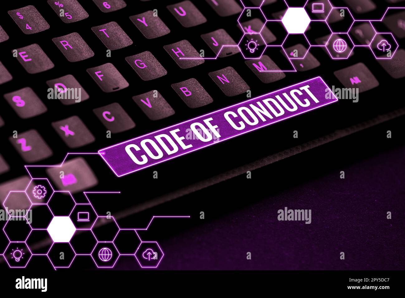 Text sign showing Code Of Conduct. Business showcase Ethics rules moral ...