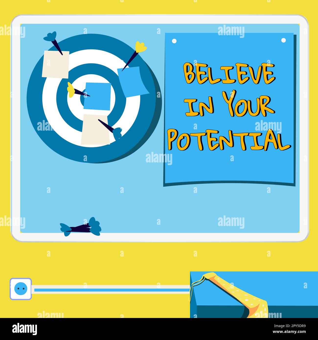 Conceptual caption Believe In Your Potential. Concept meaning Have self ...