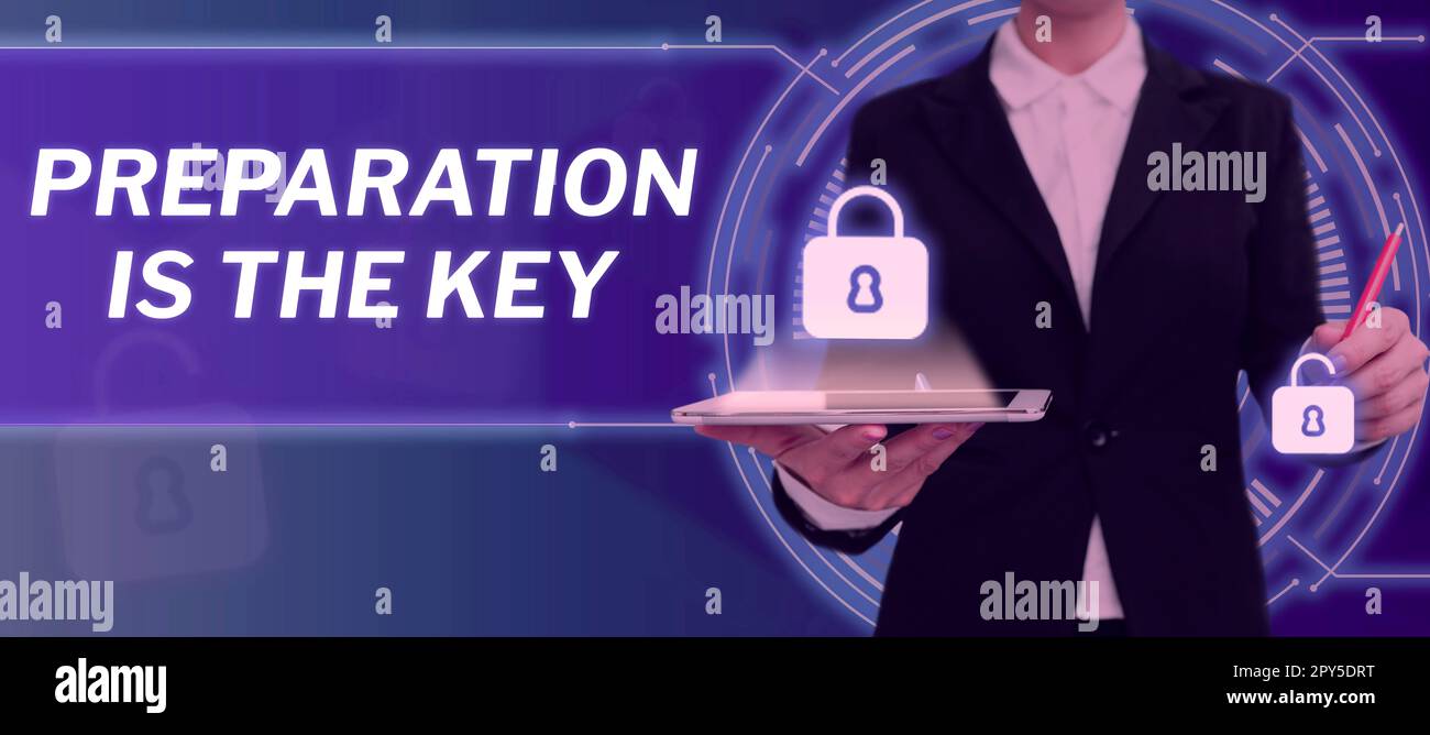 Handwriting text Preparation Is The Key. Business idea action of making ...