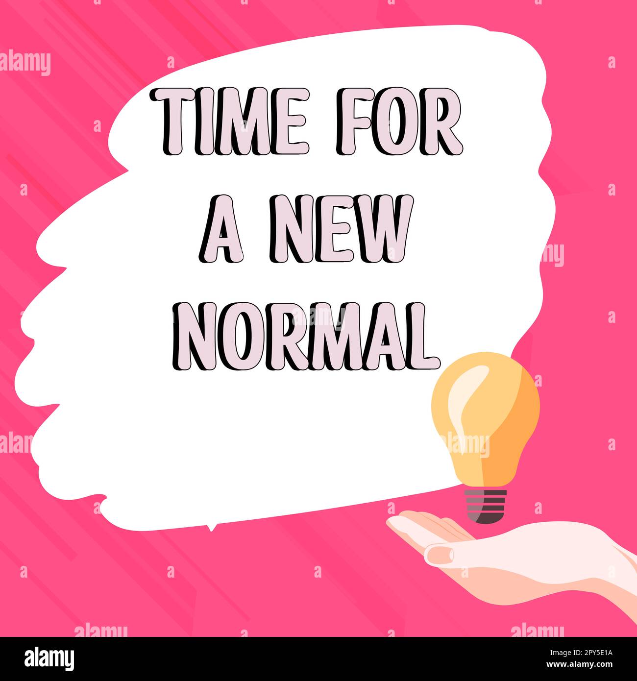 Sign displaying Time For A New Normal. Business overview Make a big ...