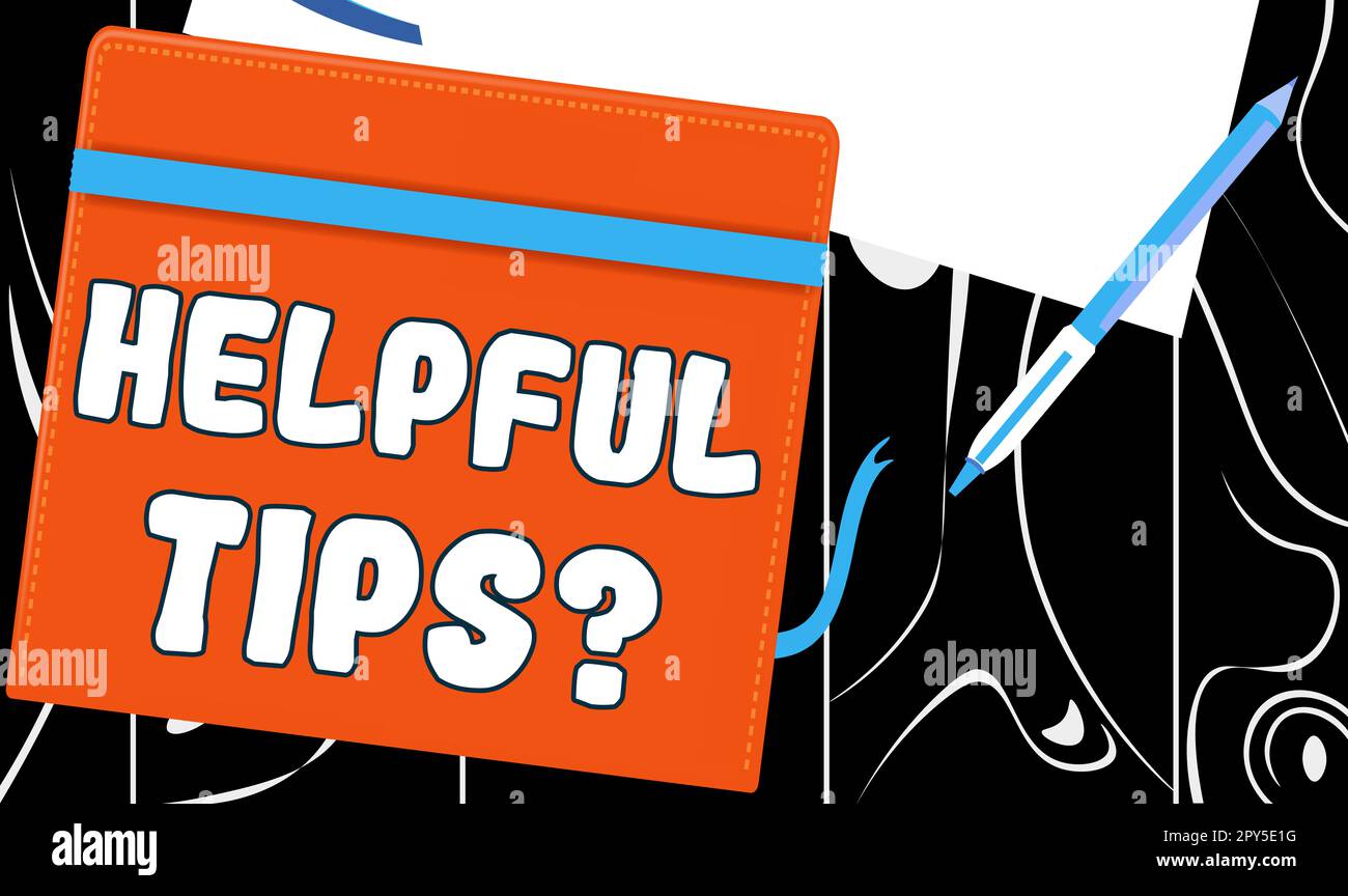 Conceptual display Helpful Tips. Business showcase advices given to be ...