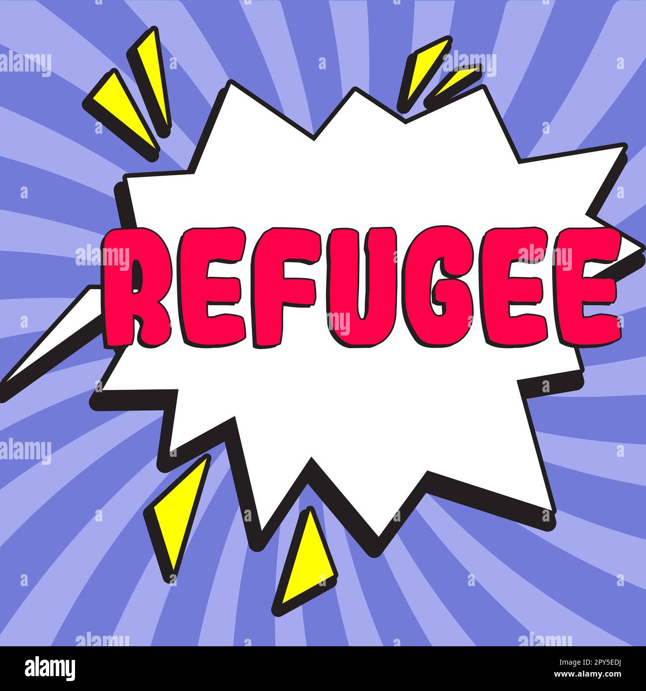Hand writing sign Refugee. Internet Concept refer to movements of large ...