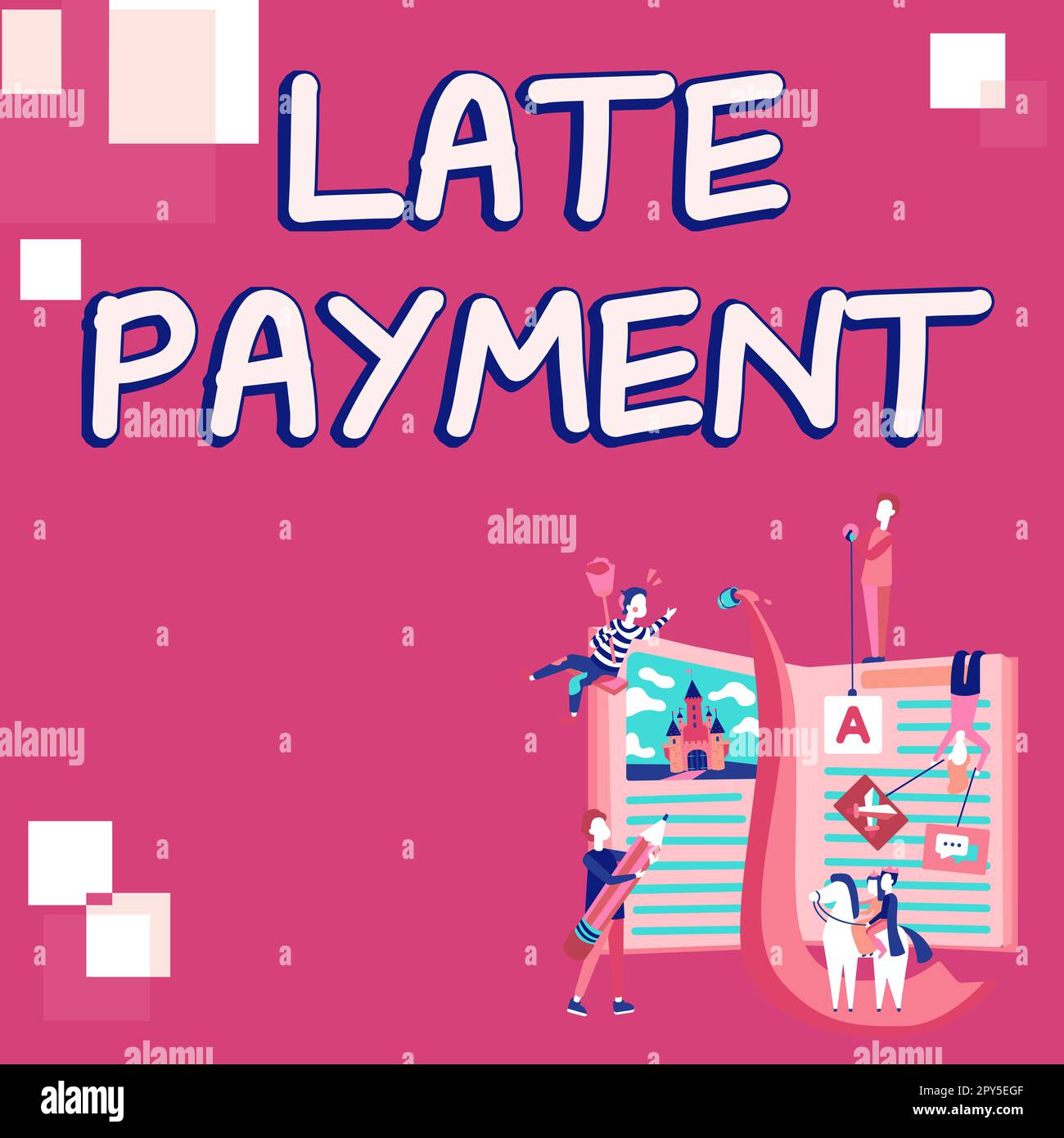 Conceptual display Late Payment. Business overview payment made to the ...