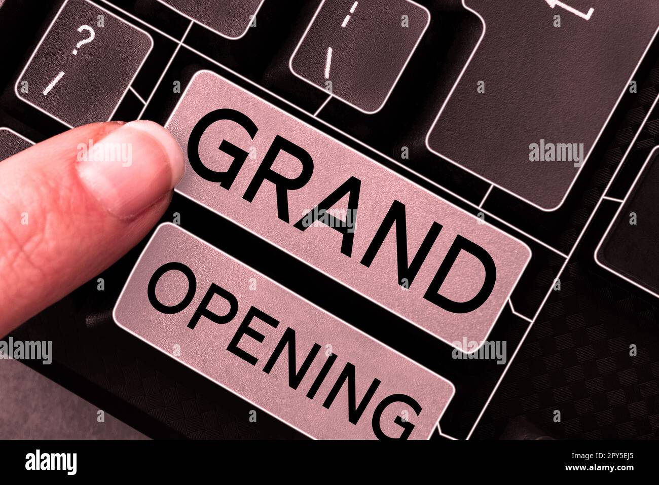 Inspiration showing sign Grand Opening. Business showcase Ribbon ...