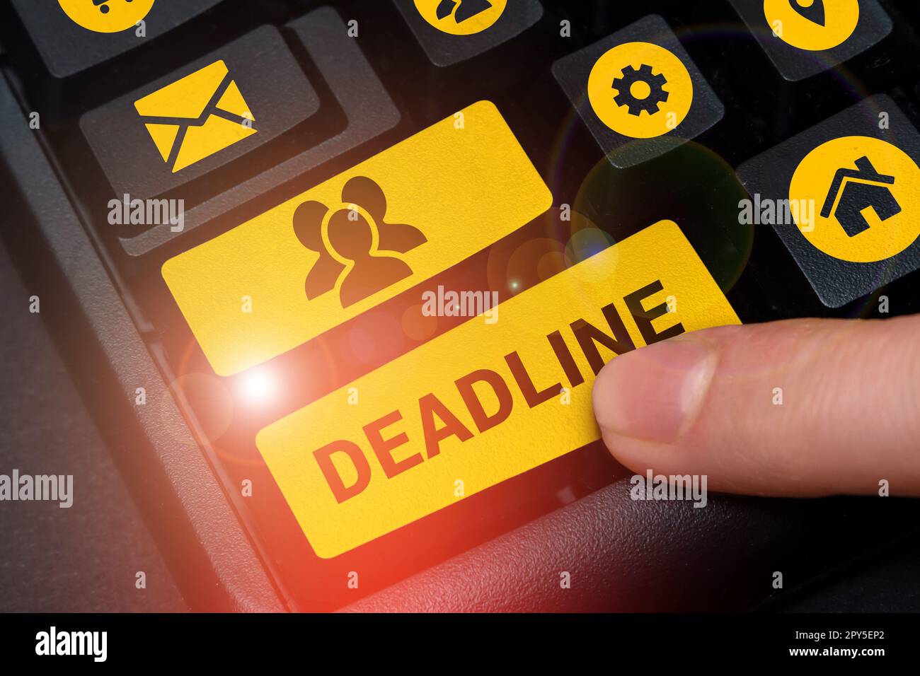 Sign displaying Deadline. Business concept Period of time by which ...