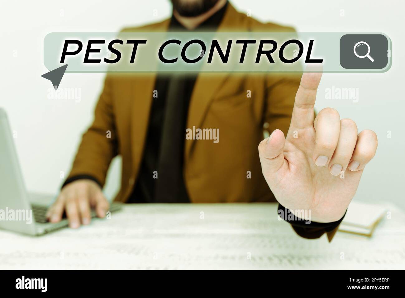Hand writing sign Pest Control. Word Written on Killing destructive ...