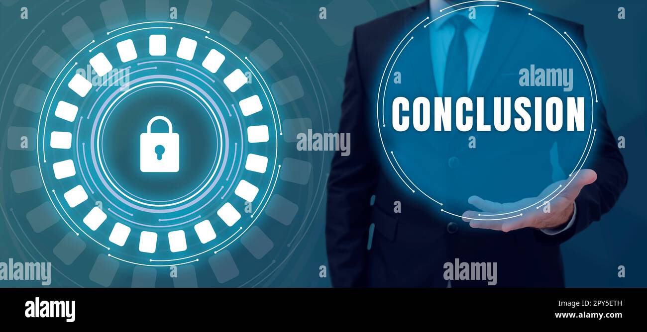 Inspiration showing sign Conclusion. Concept meaning Results analysis ...