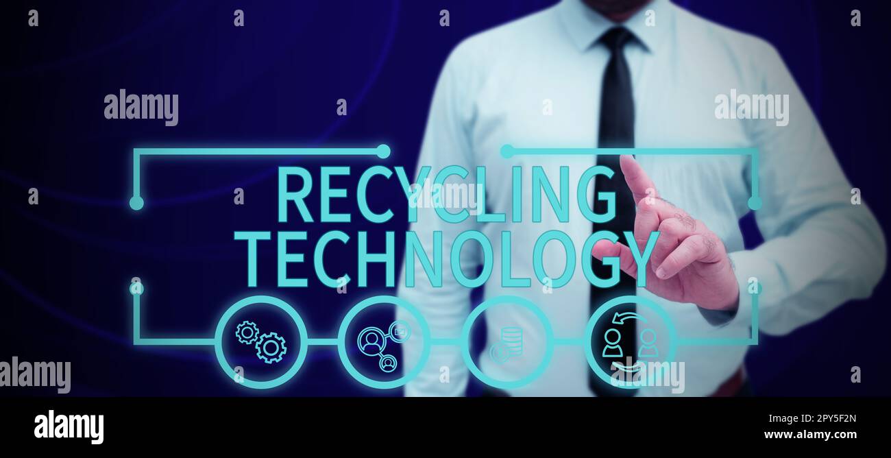Text showing inspiration Recycling Technology. Internet Concept the ...