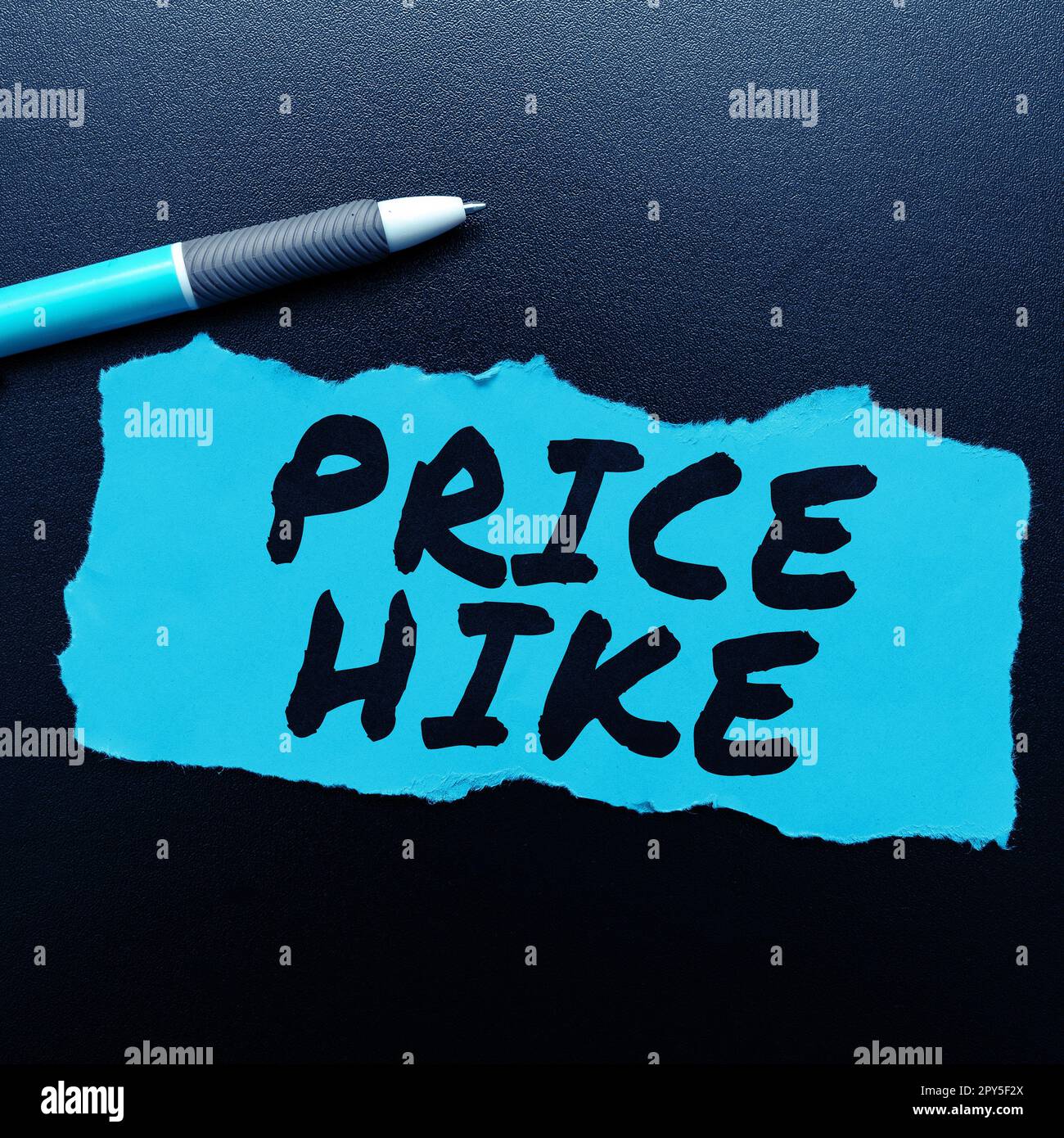 Sign displaying Price Hike. Word for sum of values that customer gives ...