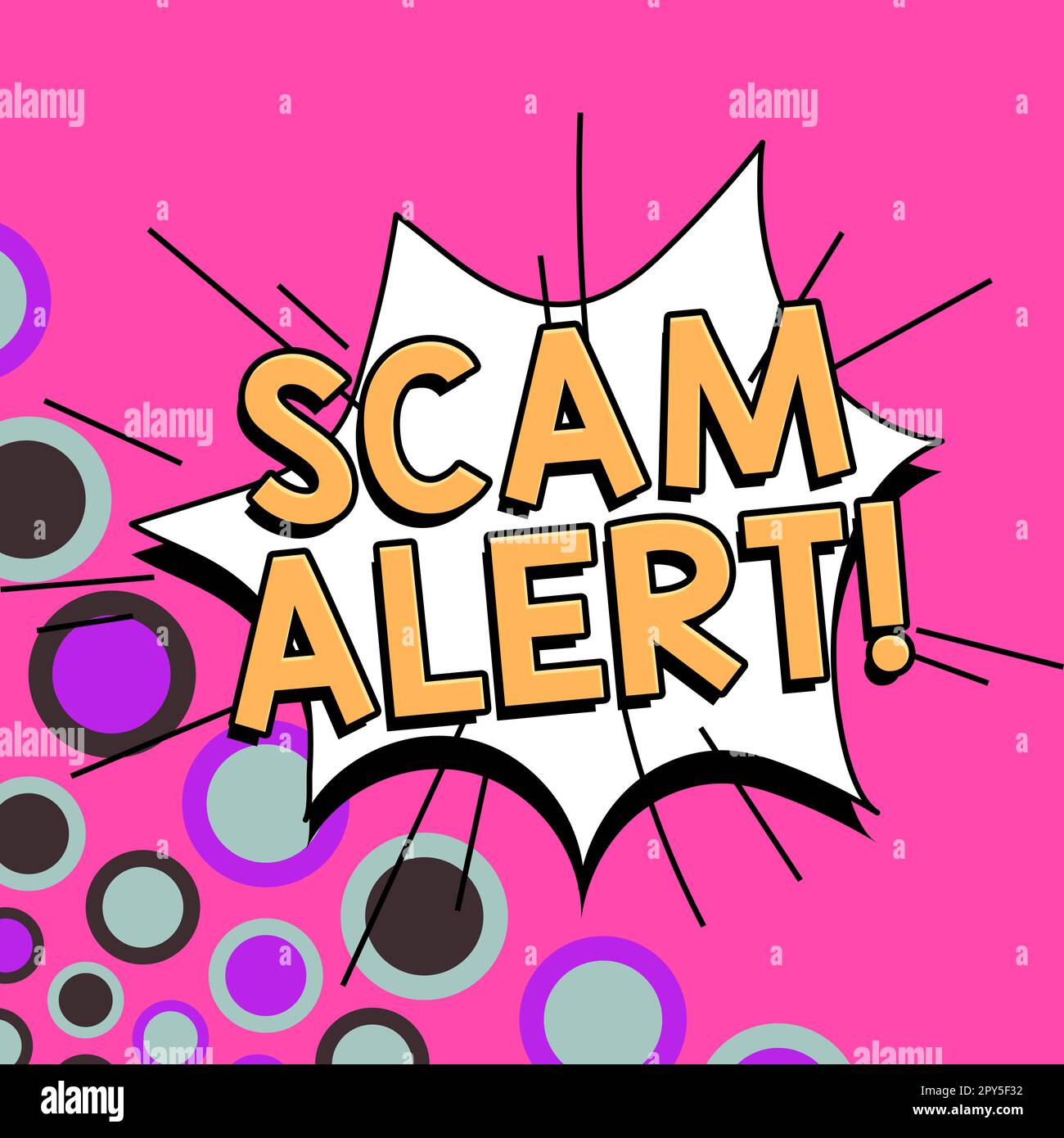 Text caption presenting Scam Alert. Business idea warning someone about ...