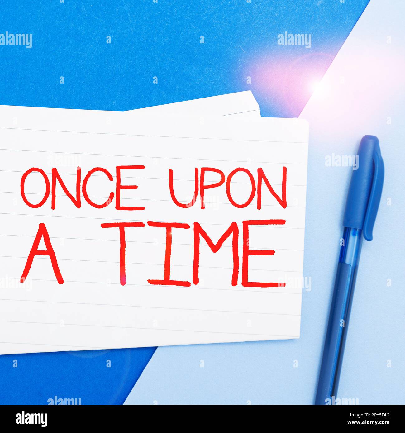 Text sign showing Once Upon A Time. Conceptual photo telling story ...