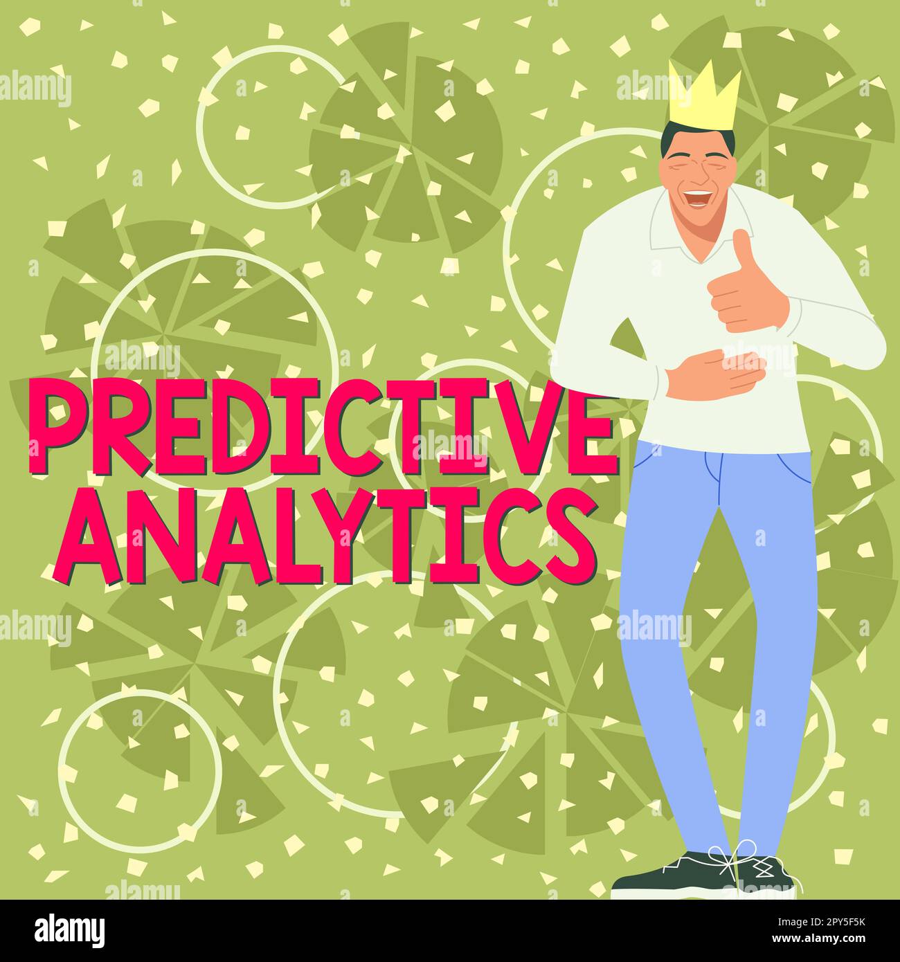 Text caption presenting Predictive Analytics. Business approach ...