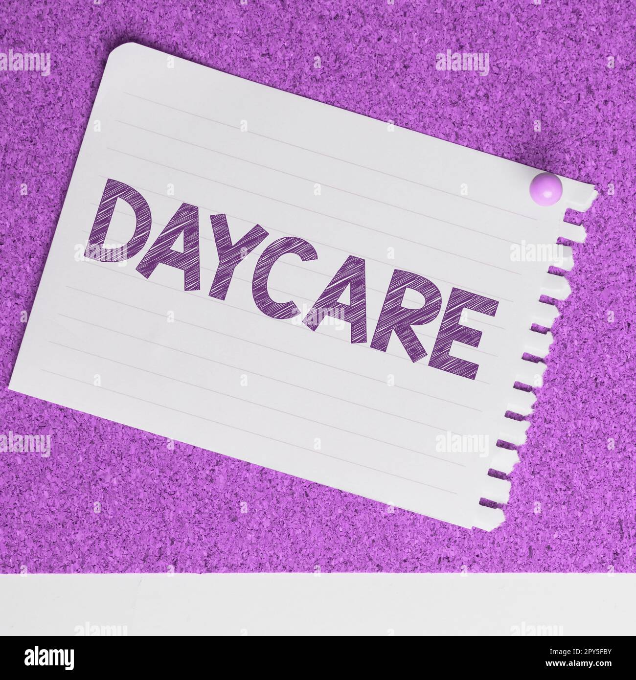 Conceptual display Daycare. Word Written on offering care to preschool ...