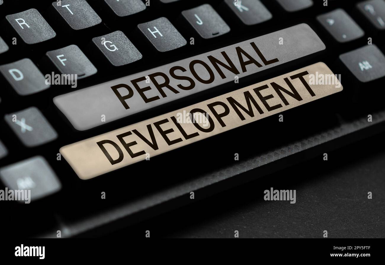 Conceptual caption Personal Development. Business approach process of ...