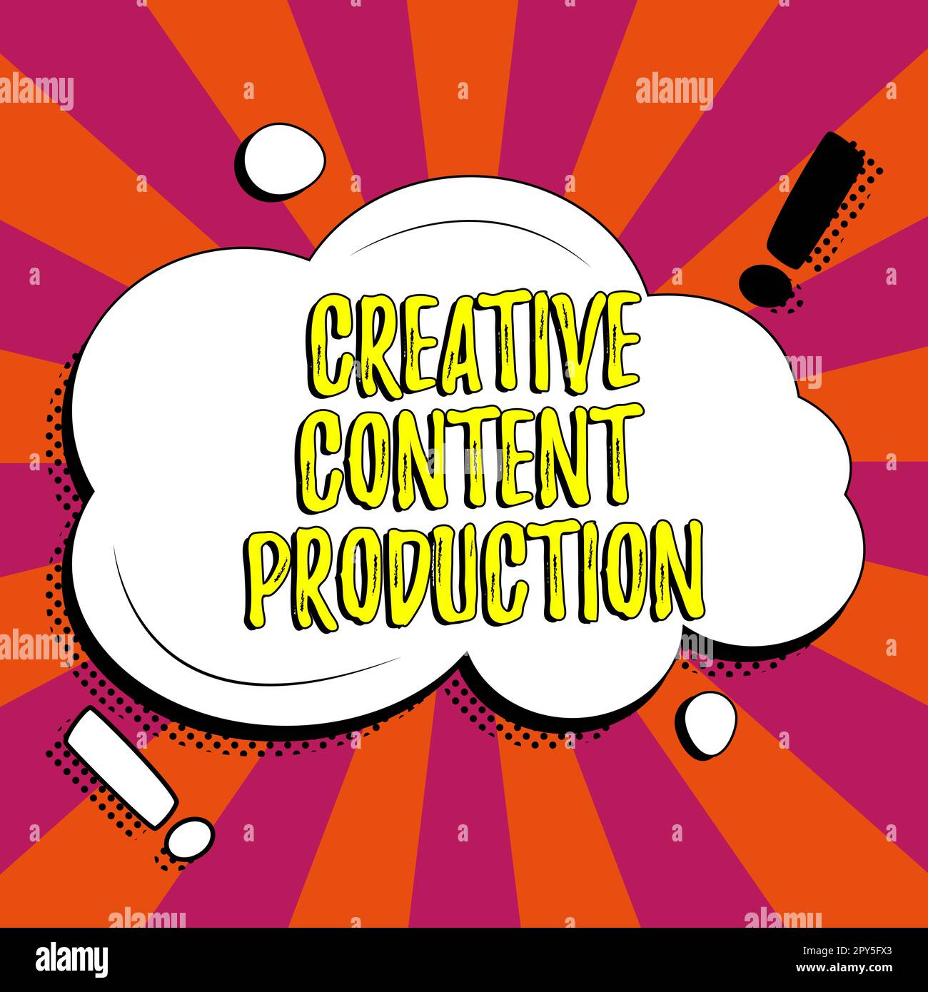 Handwriting text Creative Content Production. Business overview ...