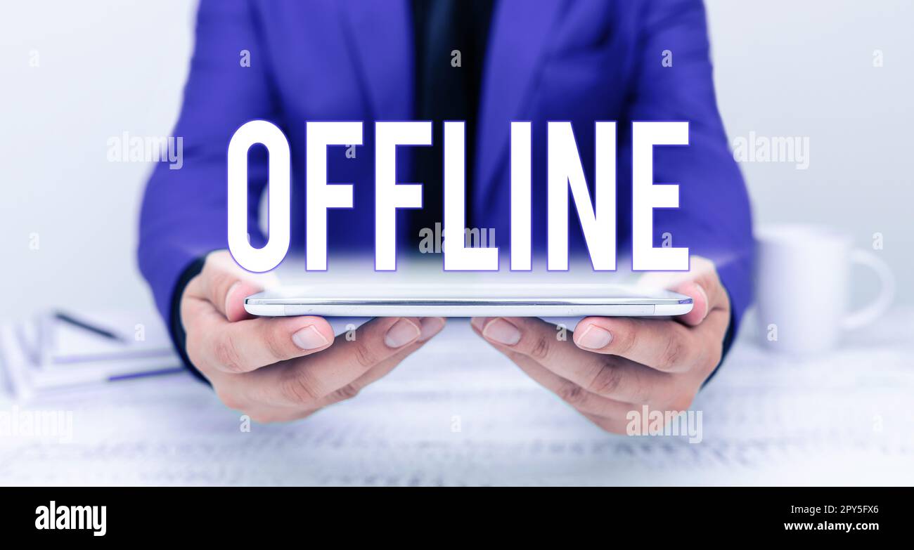 Inspiration showing sign Offline. Business concept Not having directly ...