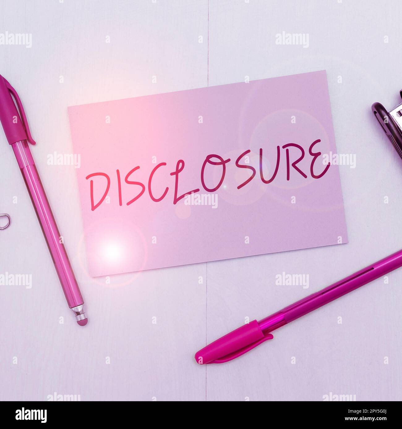 Writing Displaying Text Disclosure Concept Meaning The Action Of Making New Or Secret