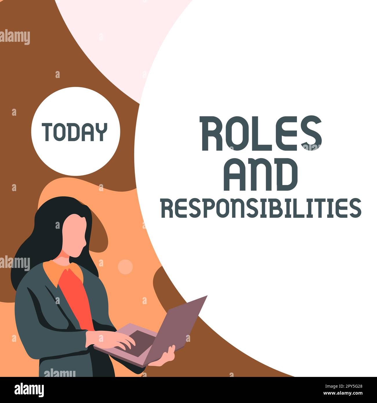 Conceptual caption Roles And Responsibilities. Word Written on Business ...