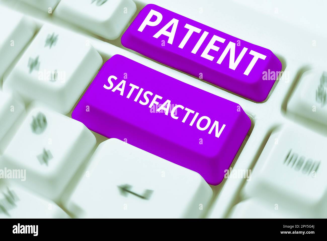 Hand writing sign Patient Satisfaction. Concept meaning Indicator for ...