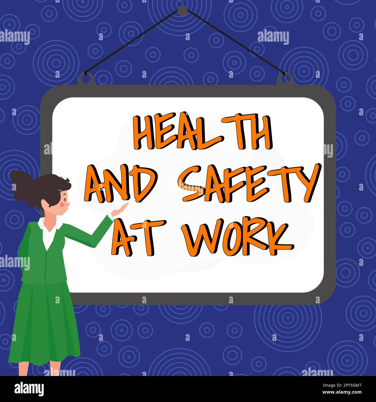 Sign displaying Health And Safety At Work. Internet Concept Secure ...