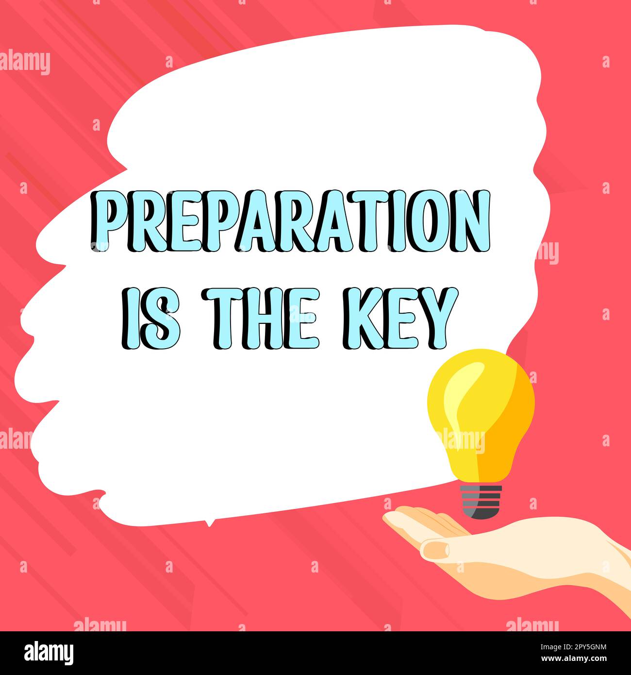 Text showing inspiration Preparation Is The Key. Word Written on action ...