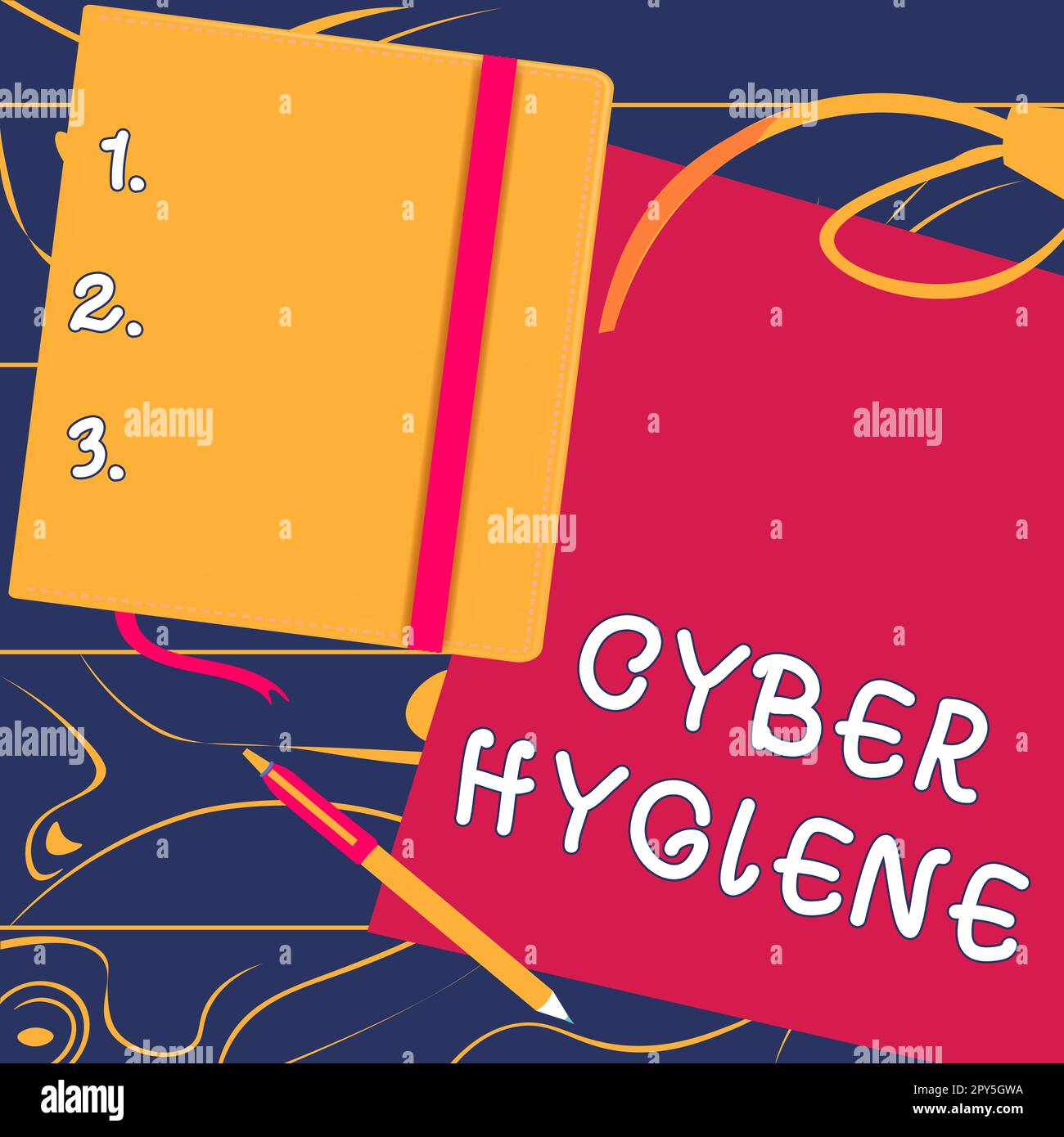 Text showing inspiration Cyber Hygiene. Word for steps that computer users take to improve their ...