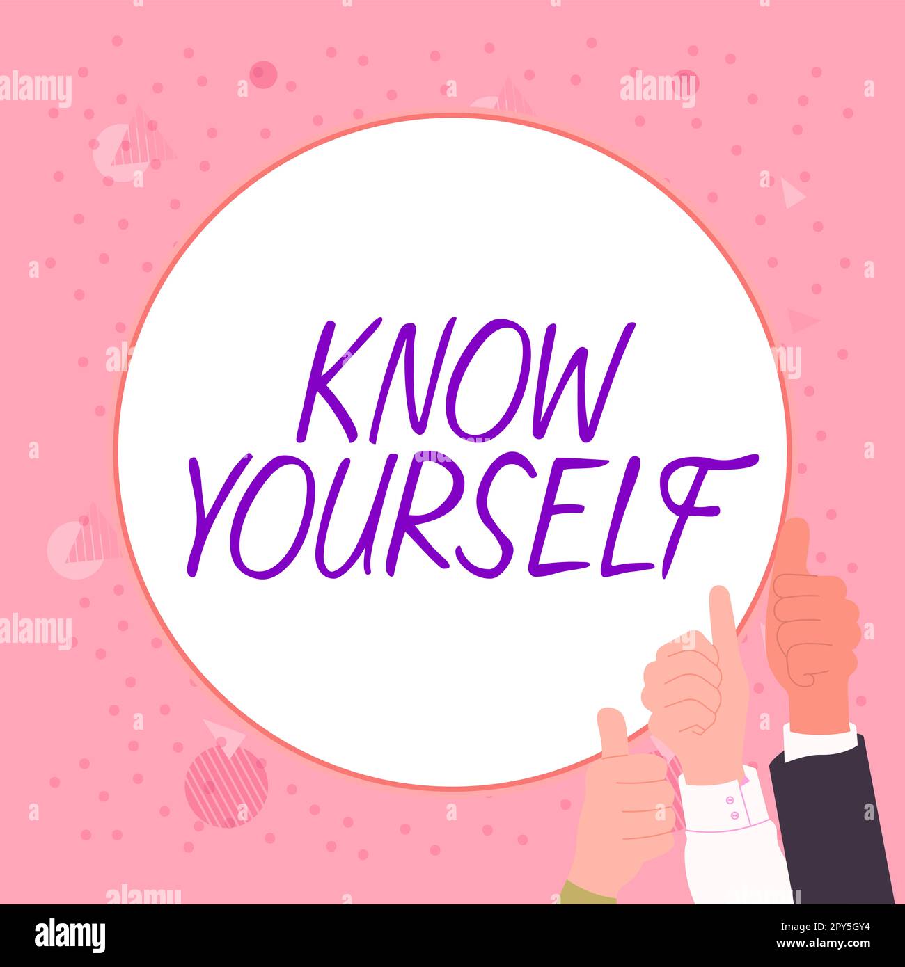 Sign displaying Know Yourself. Concept meaning Find You Understanding ...
