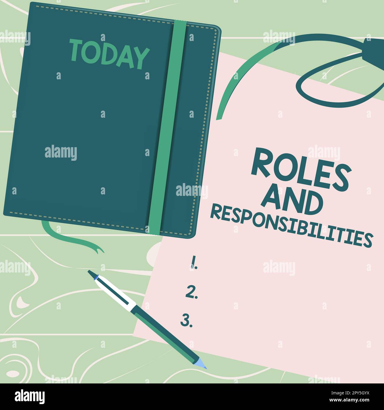 Conceptual caption Roles And Responsibilities. Word Written on Business ...