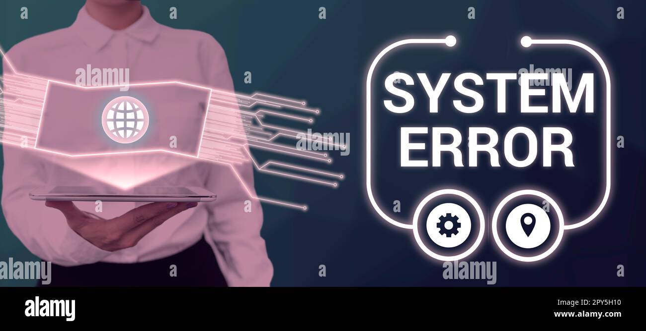 Conceptual caption System Error. Internet Concept Technological failure ...