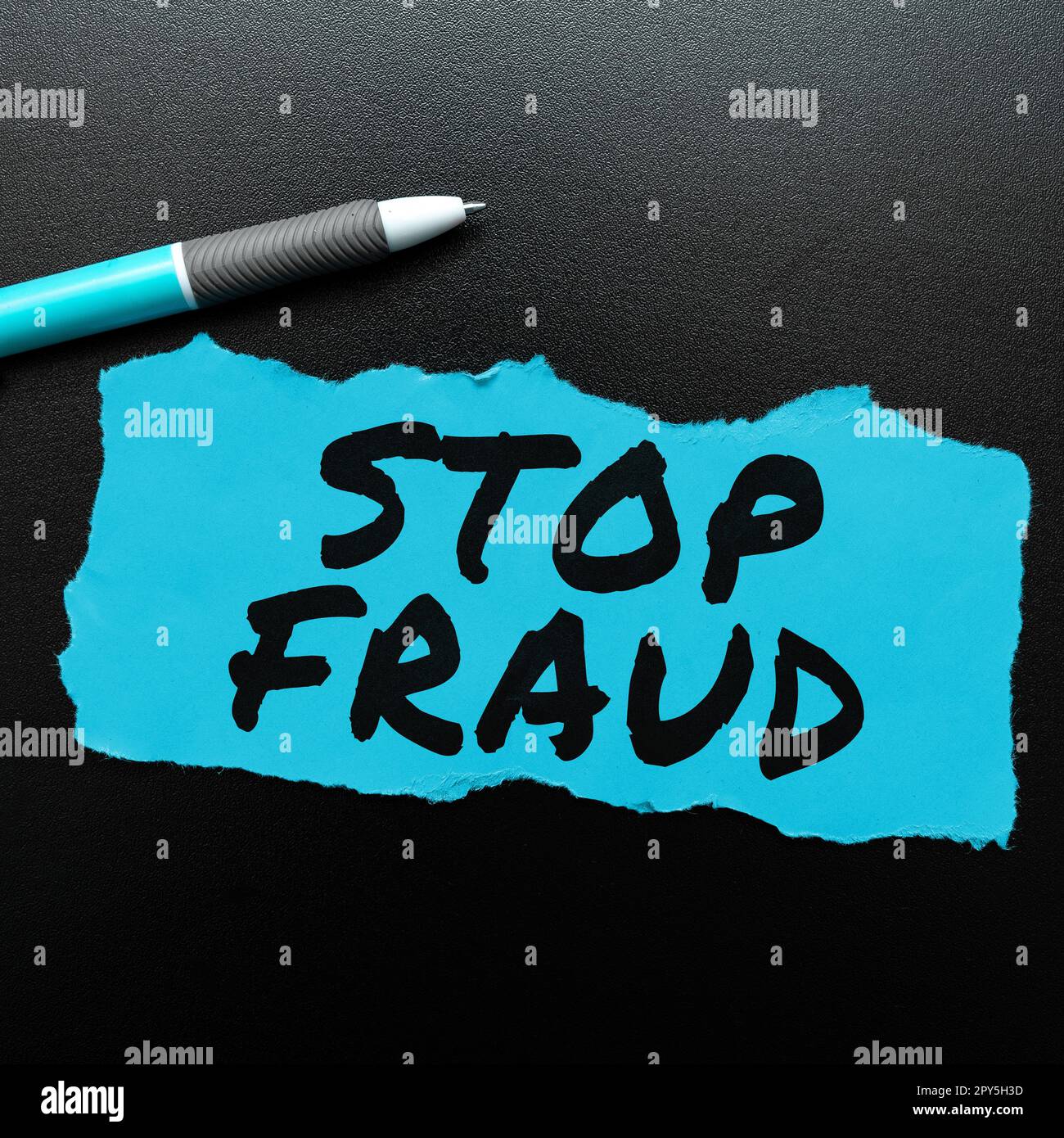 Sign displaying Stop Fraud. Business approach campaign advices people ...