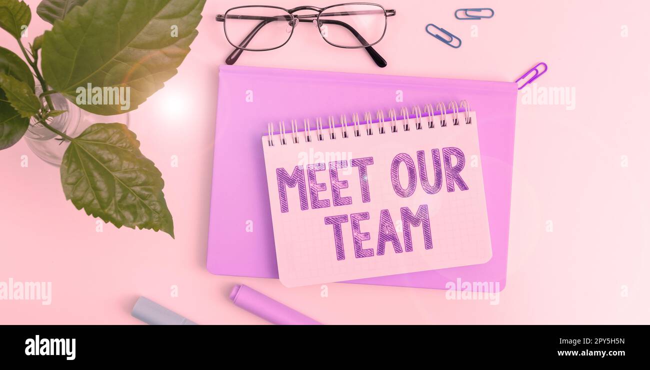 Text showing inspiration Meet Our Team. Concept meaning introducing ...