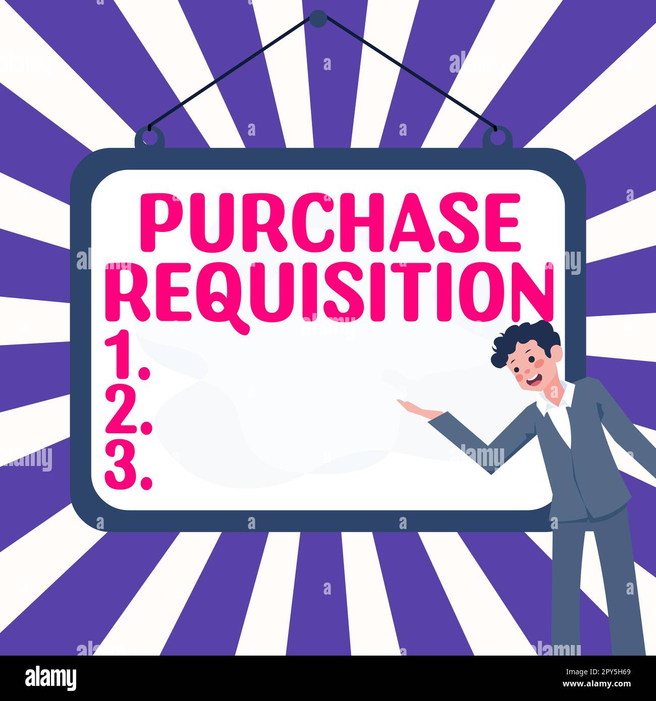 Conceptual display Purchase Requisition. Word Written on document used ...