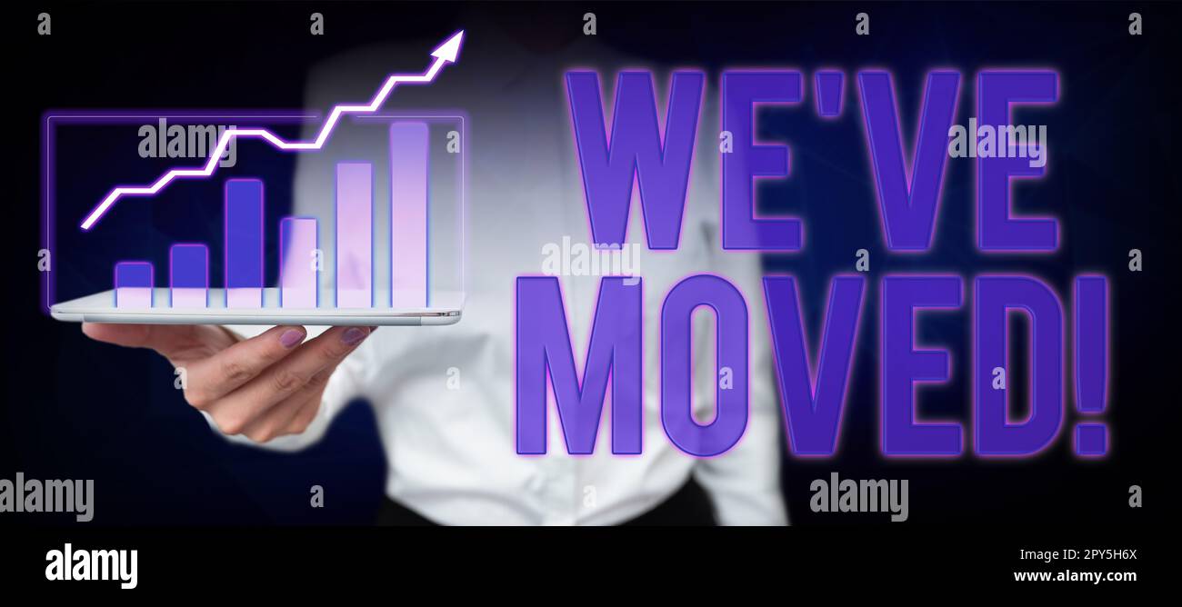 We have moved word hi-res stock photography and images - Alamy