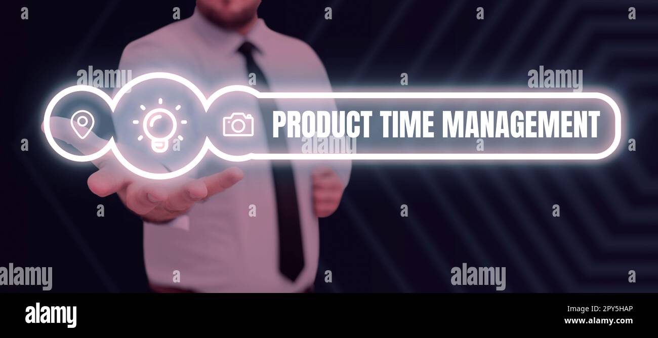 Conceptual display Product Time Management. Word Written on process of ...