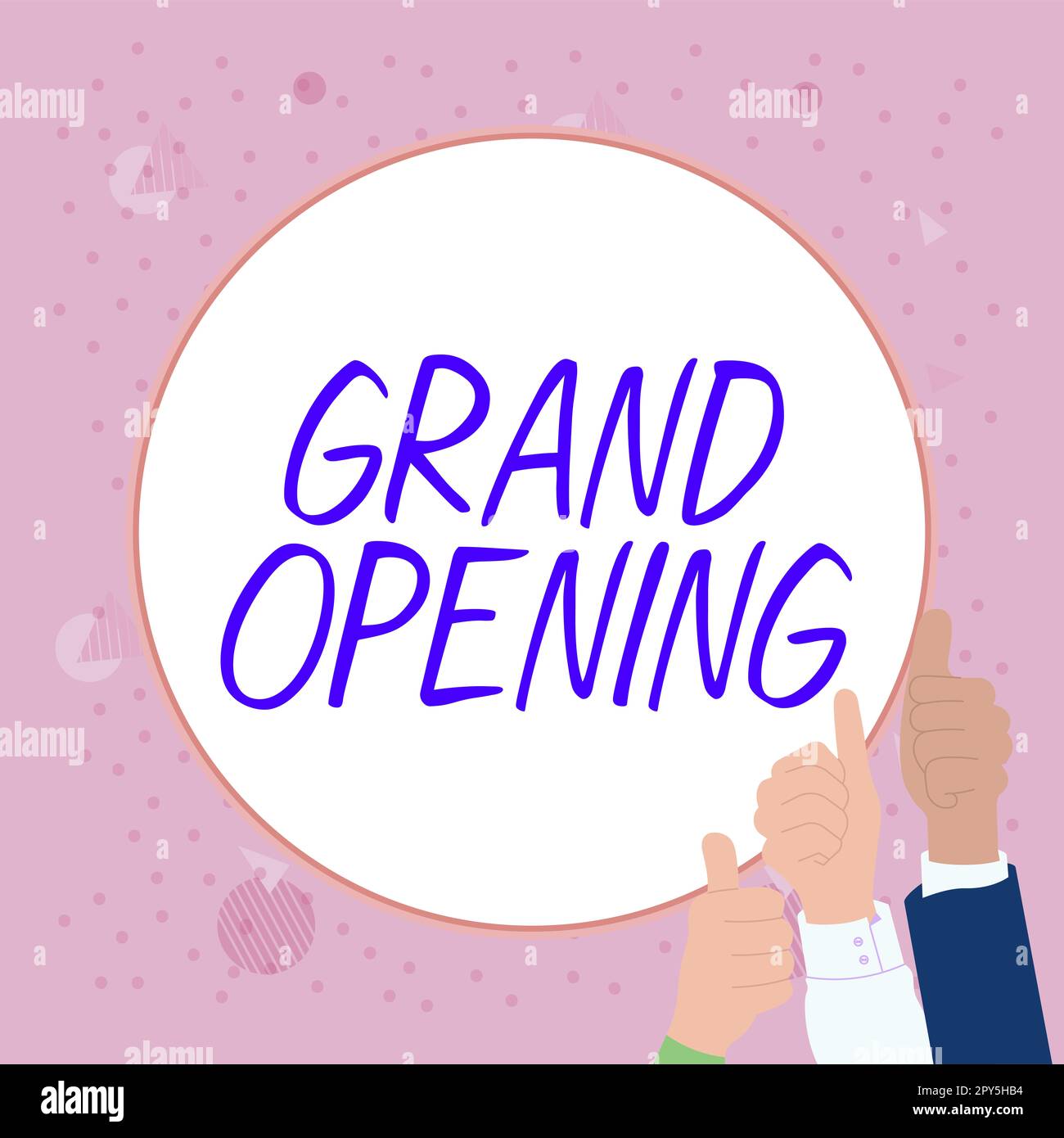 Writing displaying text Grand Opening. Concept meaning Ribbon Cutting ...