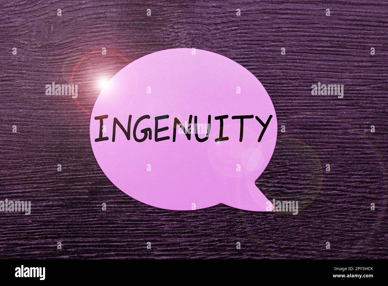 Conceptual caption Ingenuity. Word Written on the quality of being ...