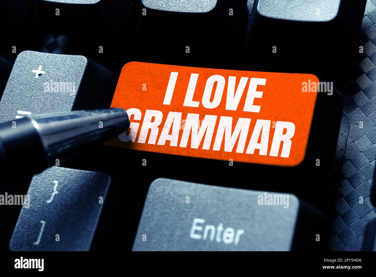 Sign displaying I Love Grammar. Word for act of admiring system and structure of language Stock ...