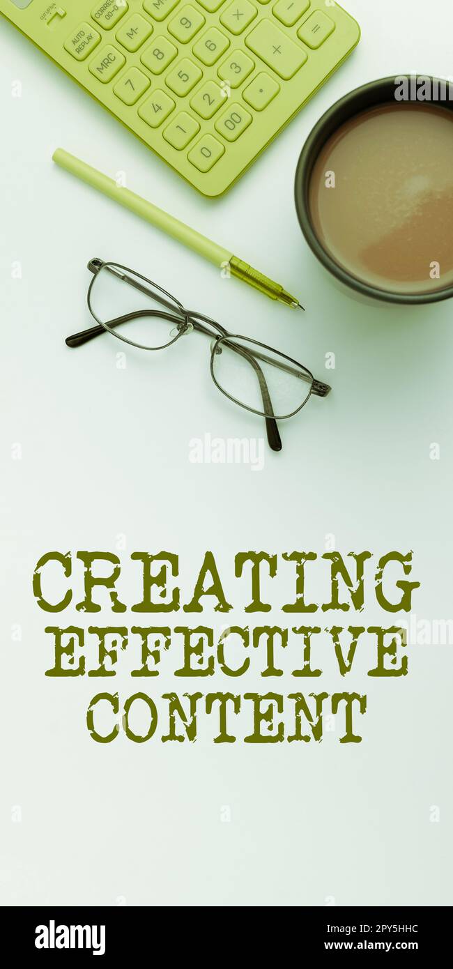 Inspiration showing sign Creating Effective Content. Business concept ...