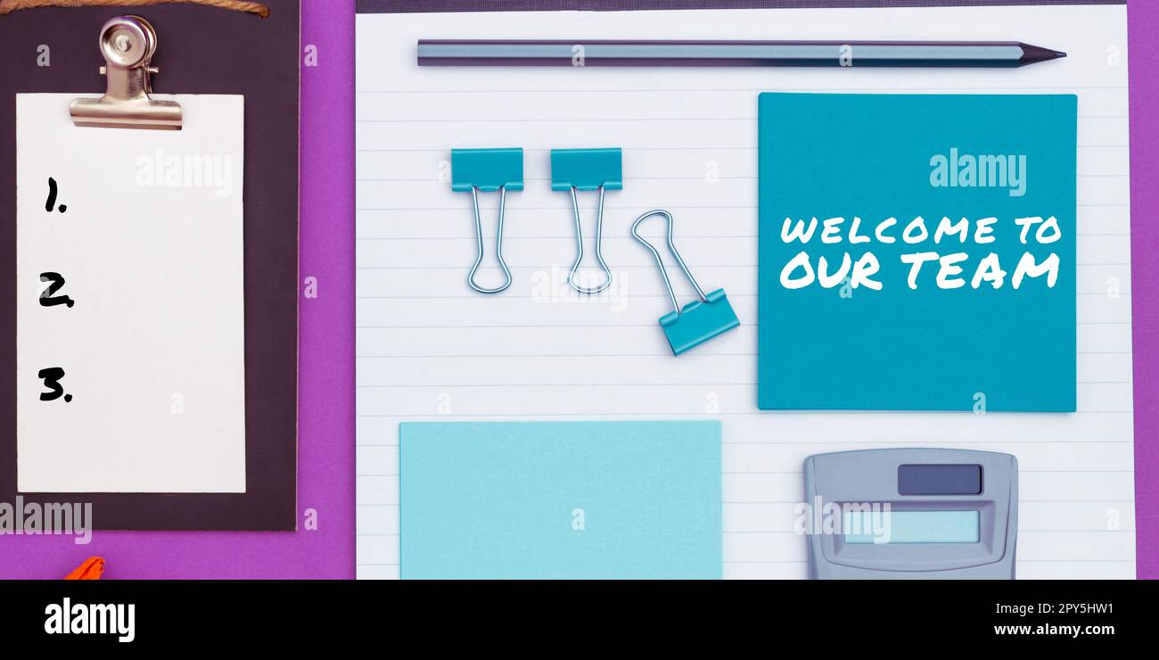 Handwriting text Welcome To Our Team. Word for introducing another ...