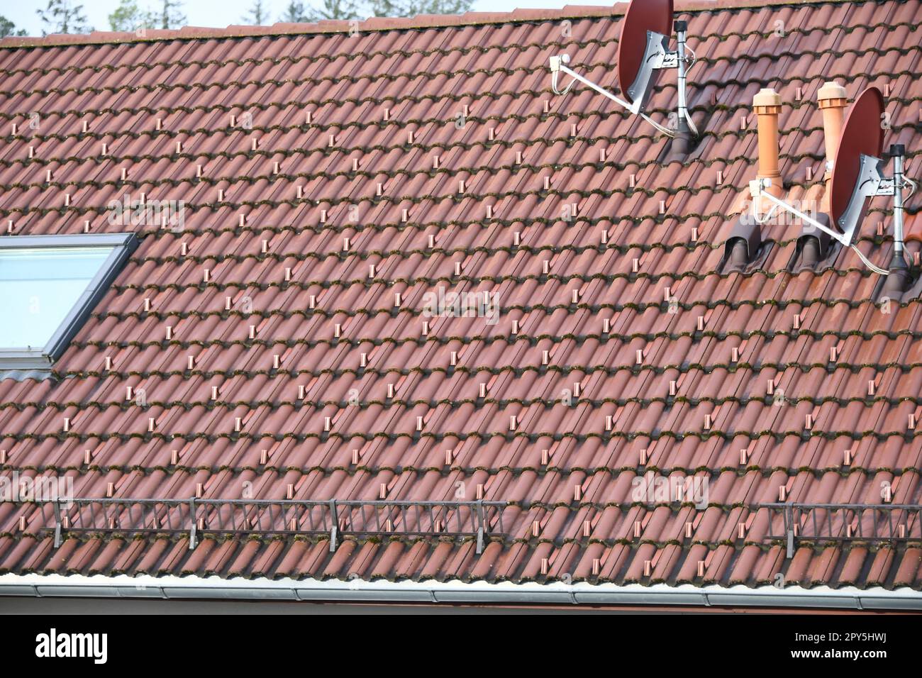 Roof tiles in the province of Bavaria, Germany, October 2022 Stock ...