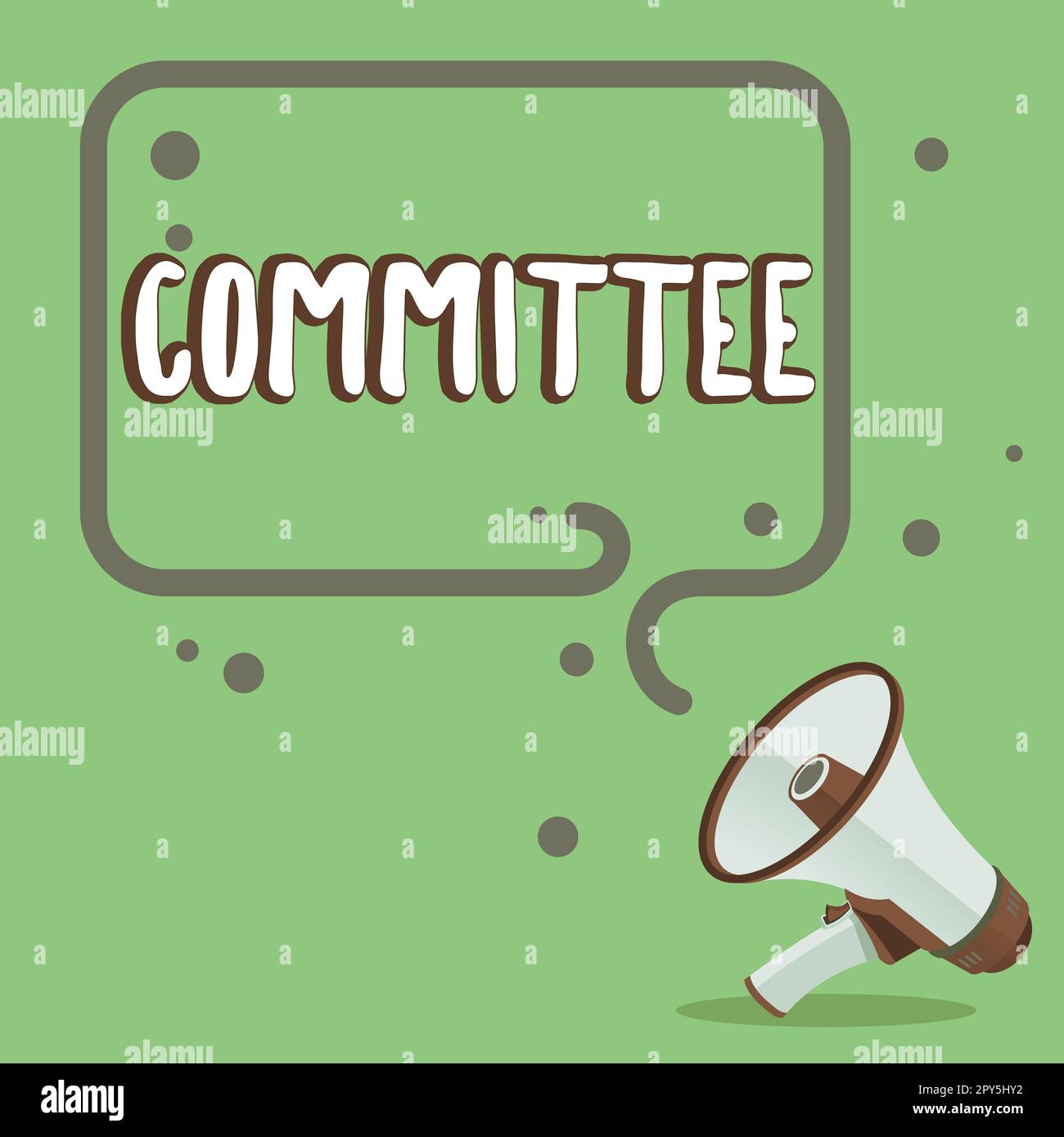 Text caption presenting Committee. Business concept Group of people ...